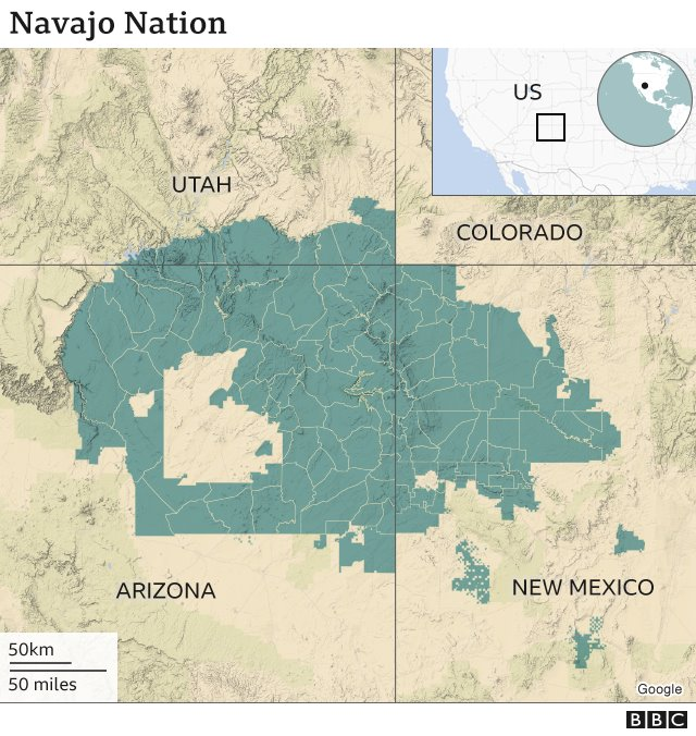 Navajo Indians Map